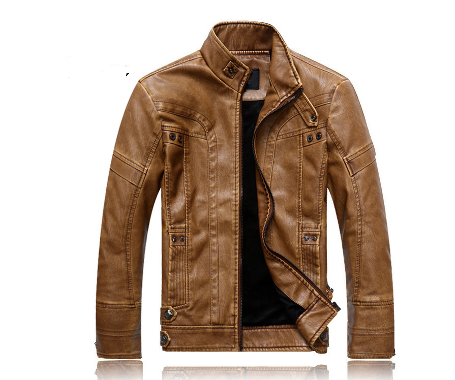 Men's PU Leather Jacket-Casual Leather jacket for mens-biker ...