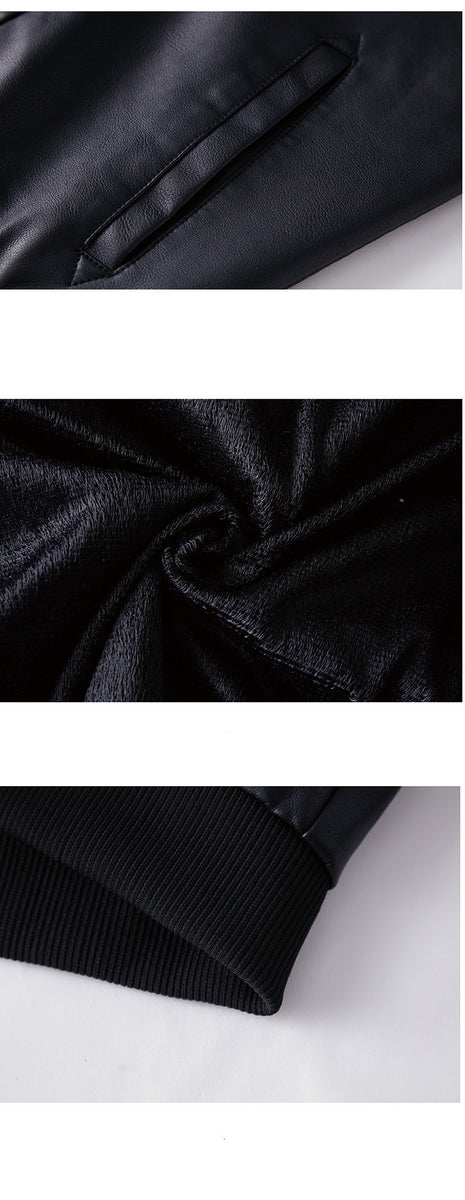 Men's Washed PU Leather Casual Men's Leather Jacket-Leather jacket for ...