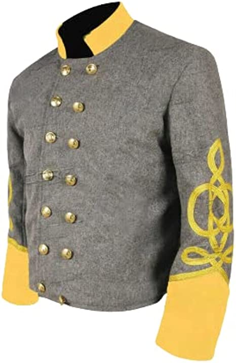 Civil War Confederate Cavalry General 4 braid Shell Jacket Civil War ...
