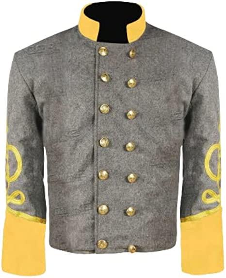 Civil War Confederate Cavalry General 4 braid Shell Jacket Civil War ...
