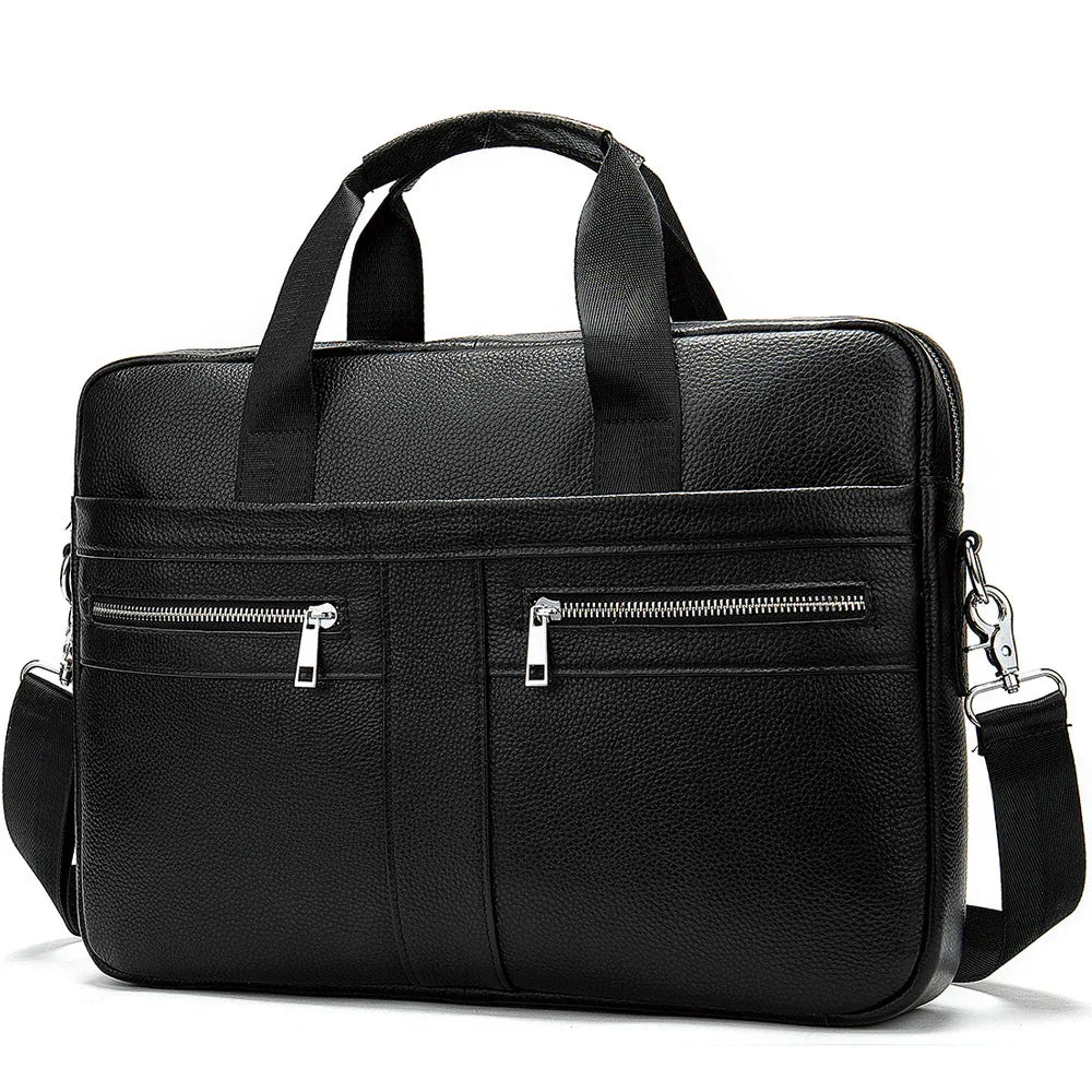 Business men briefcase cowhide layer Hard briefcase Handbag Business ...