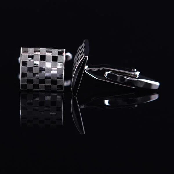 Men's Cufflink-Pair Checkerboard Pattern links-Cufflinks for Mens ...