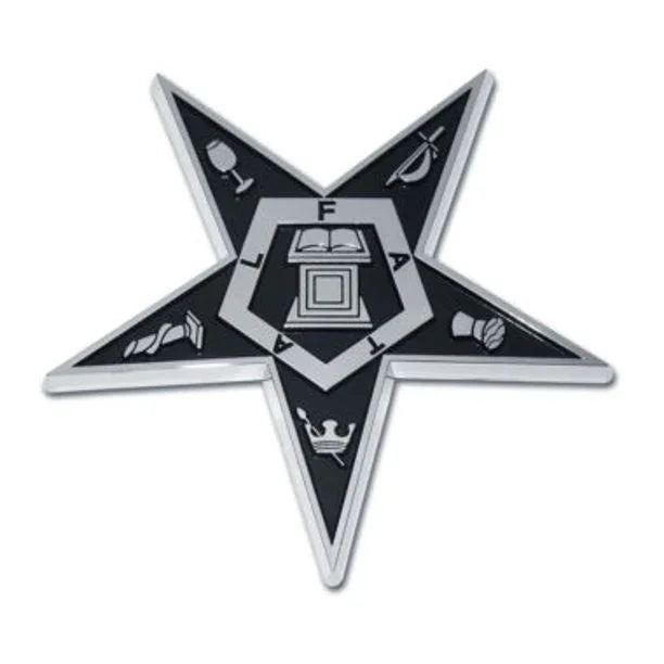 Eastern Star Chrome Emblem-Auto Emblems & Stickers - Dean Masonic Supp ...