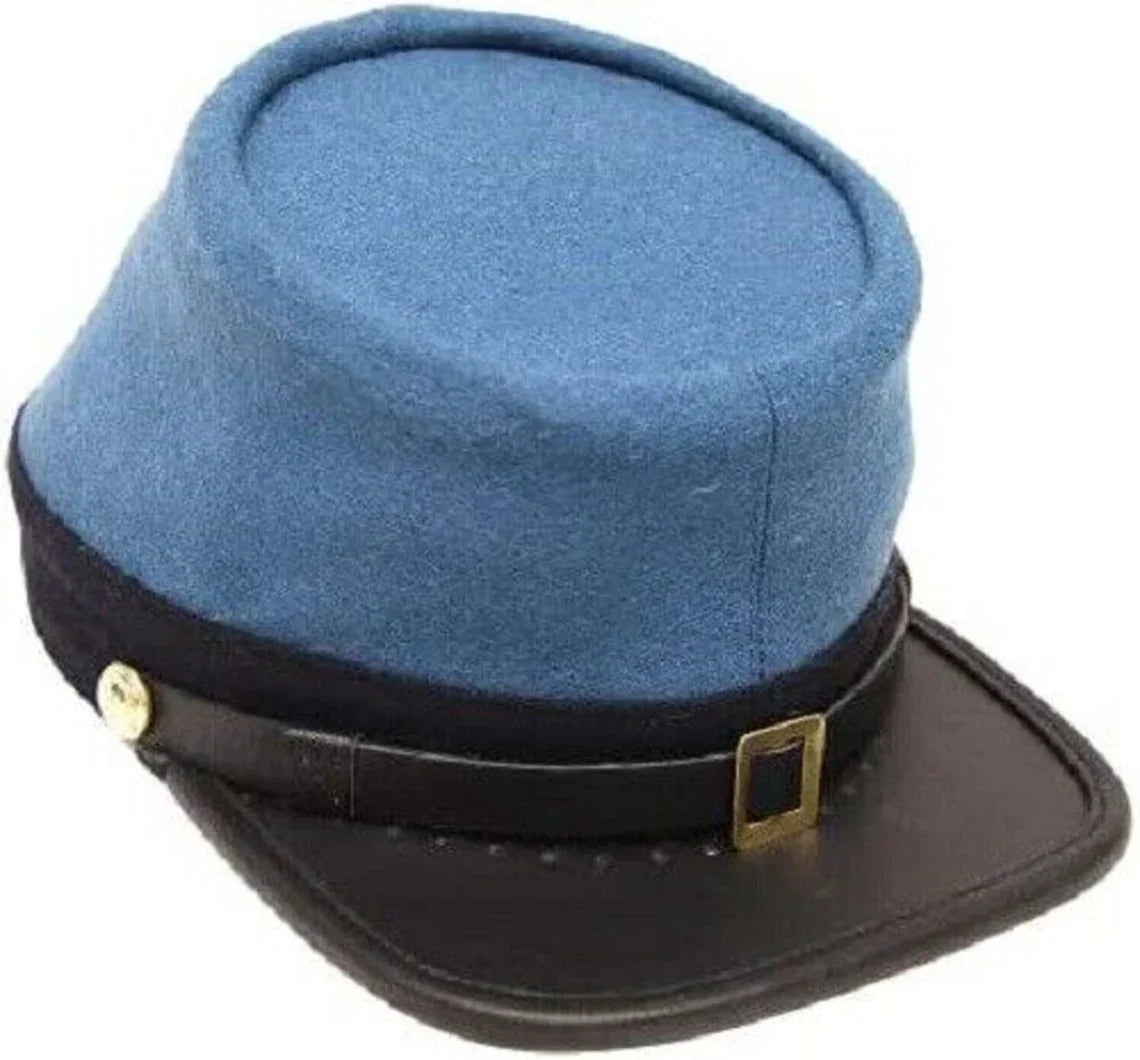 Civil War Confederate Infantry officers kepi, Sky Blue with black band ...